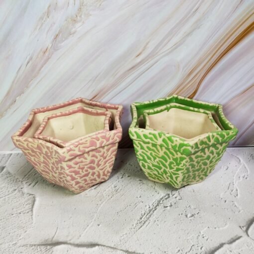 RD Design Ceramic Pot Set of 2 | Khurja Ceramic